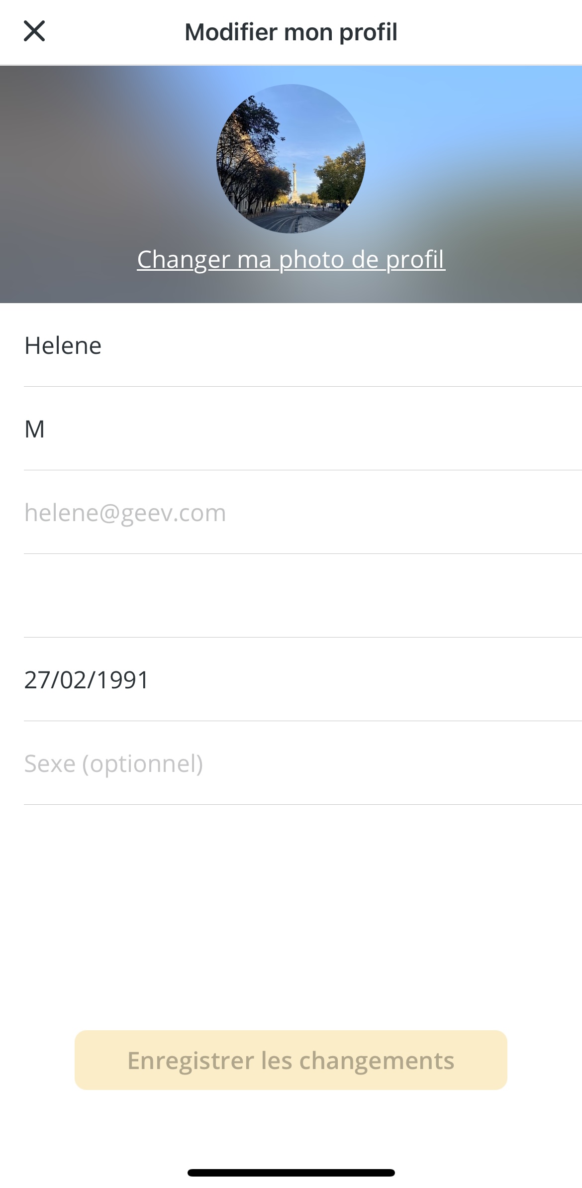 Modifier mon profil – Centre d'aide